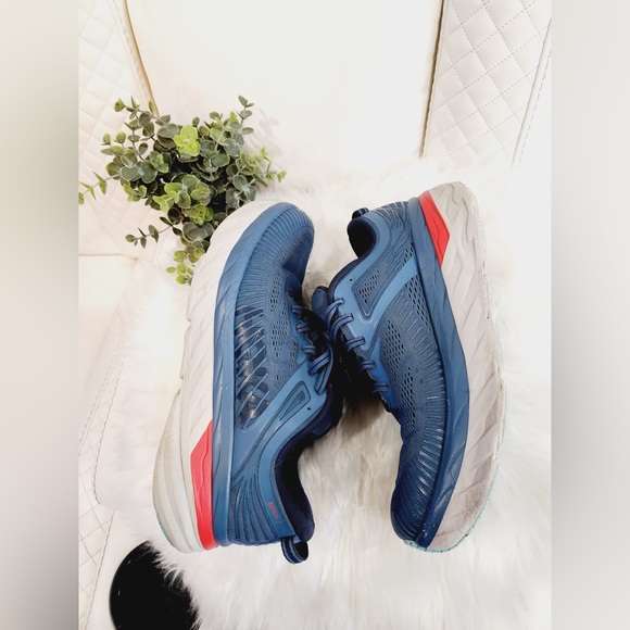 Hoka One One | Shoes | Hoka One One Bondi 7 Blue Red Comfort Walking ...